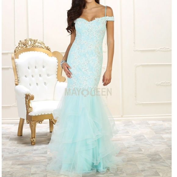 Dresses | Off Shoulder Mermaid Ruffled Skirt Evening Mother Of The ...